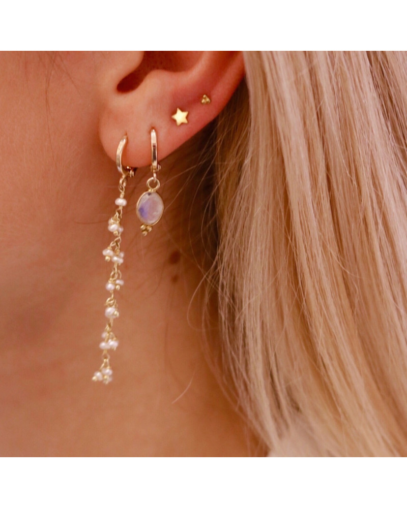 Monoboucle en perles d'eau douce